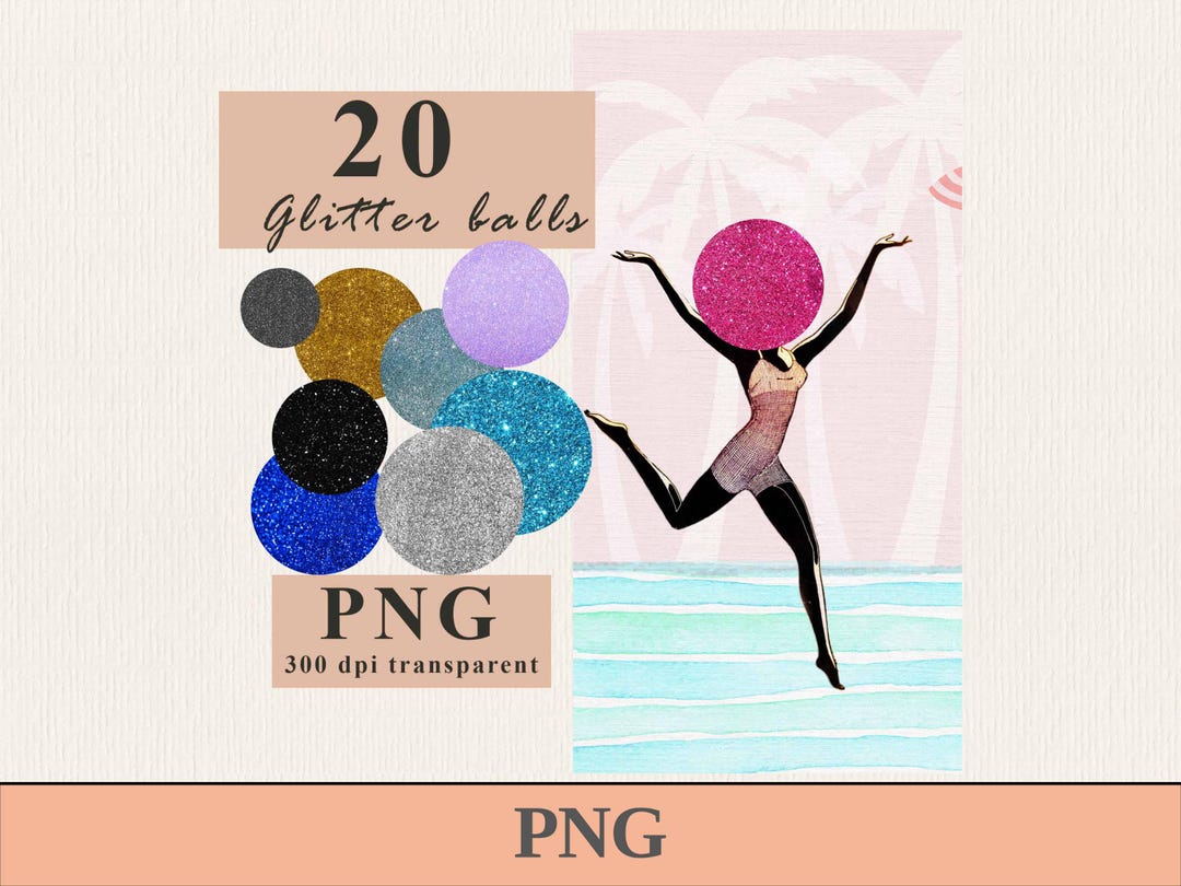 20 Glitter Balls Clipart Disco Balls Dance Party Graphics PNG Christmas ...