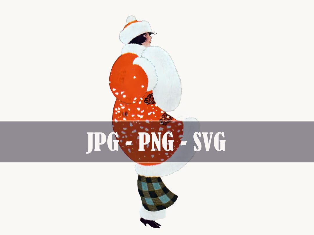 1920s Lady SVG PNG Print Design Clipart Illustration Sublimation ...