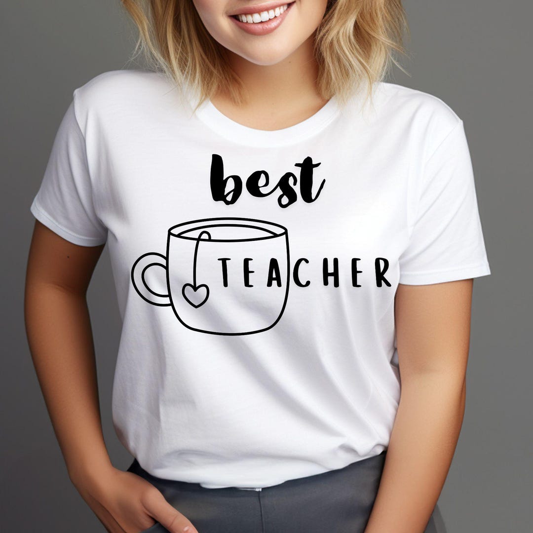 Best Teacher SVG Eps Dxf PNG Sublimation File for POD Commercial Use ...