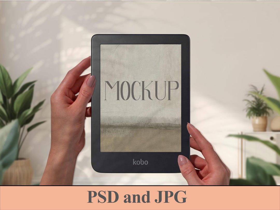 Kobo PSD Mockup File for Photoshop Smart Layer Photopea, Listing ...