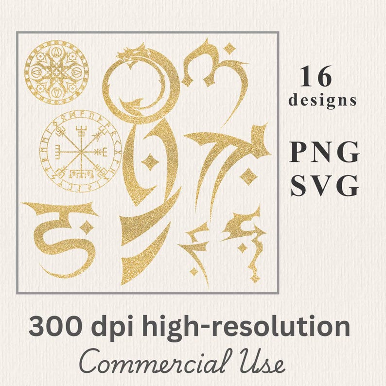 Viking Runes Set SVG PNG Eps Dxf Cricut Silhouette Cut File Vector Clip ...