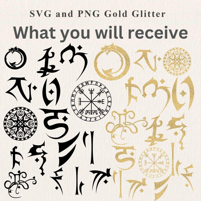 Viking Runes Set SVG PNG Eps Dxf Cricut Silhouette Cut File Vector Clip ...