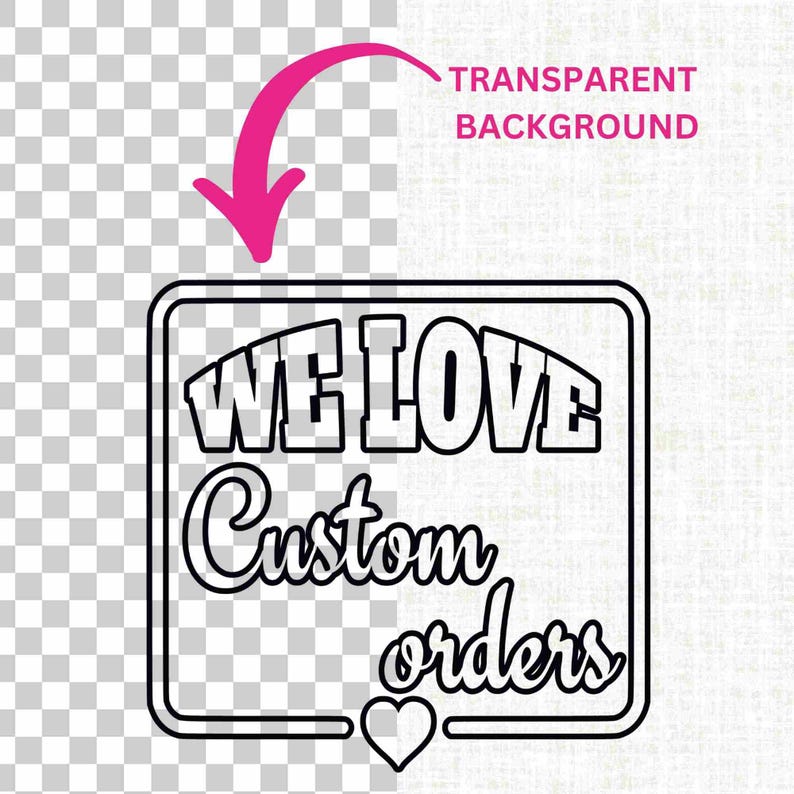 We Love Custom Orders Icon SVG Logo Minimalist Made to Order Handmade ...