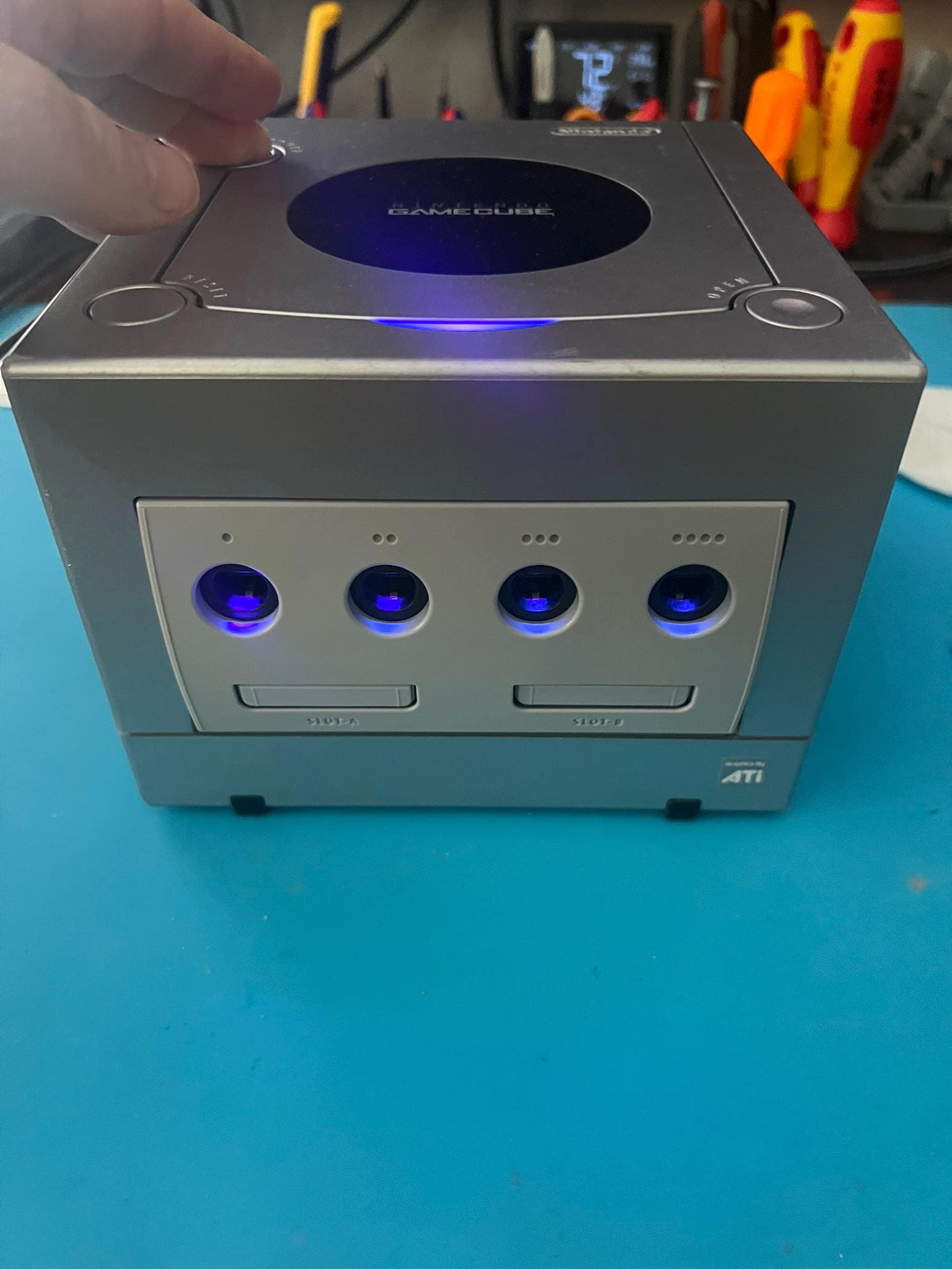Nintendo Gamecube Controller Board-fresh Battery and Custom Leds ...