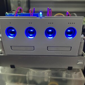 Nintendo Gamecube Controller Board-fresh Battery and Custom Leds ...