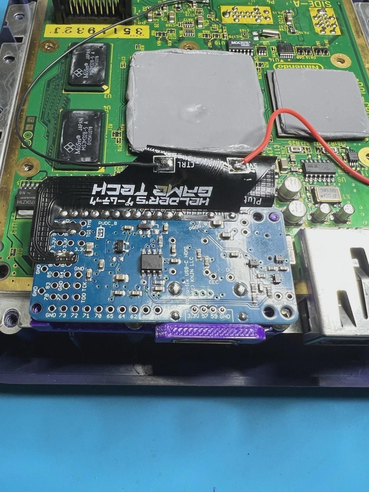 Nintendo Gamecube Authentic Motherboard, Internal HDMI Conversion DIY ...