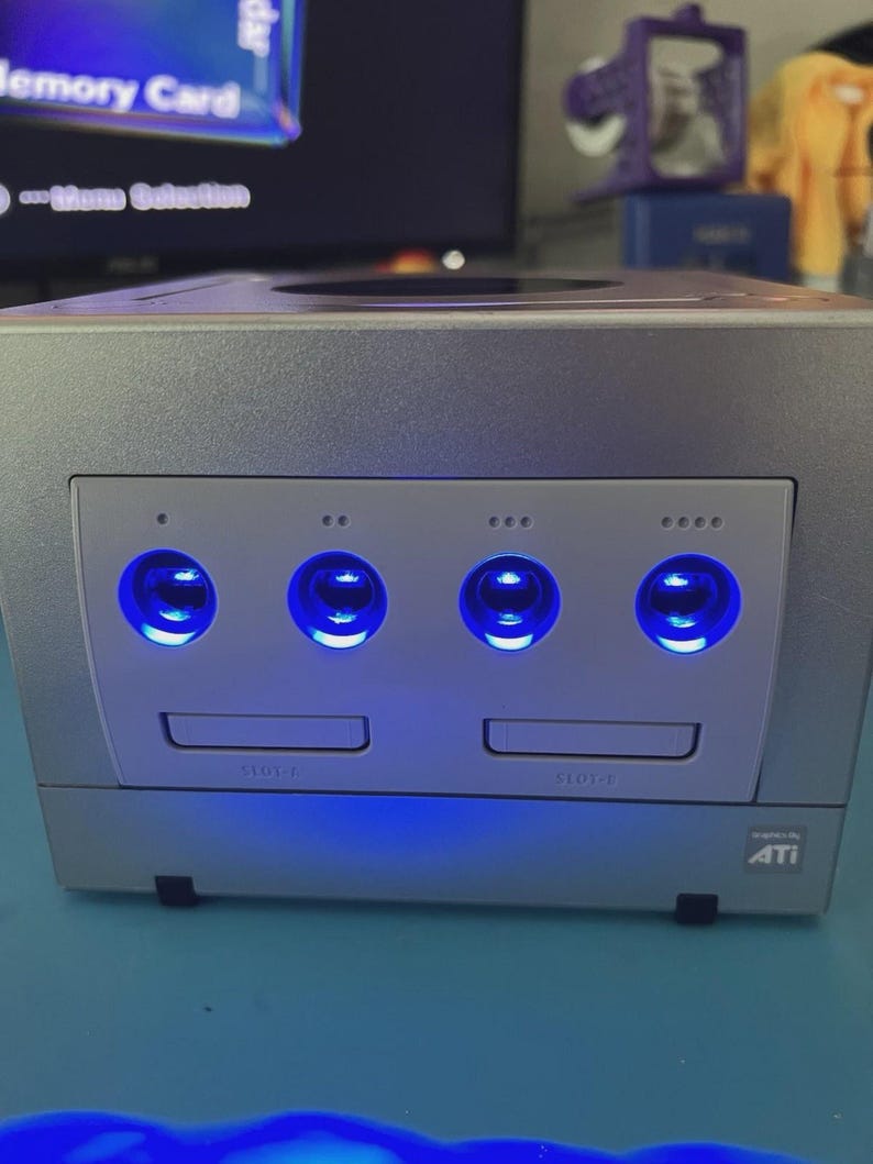Nintendo Gamecube Controller Board-fresh Battery and Custom Leds ...