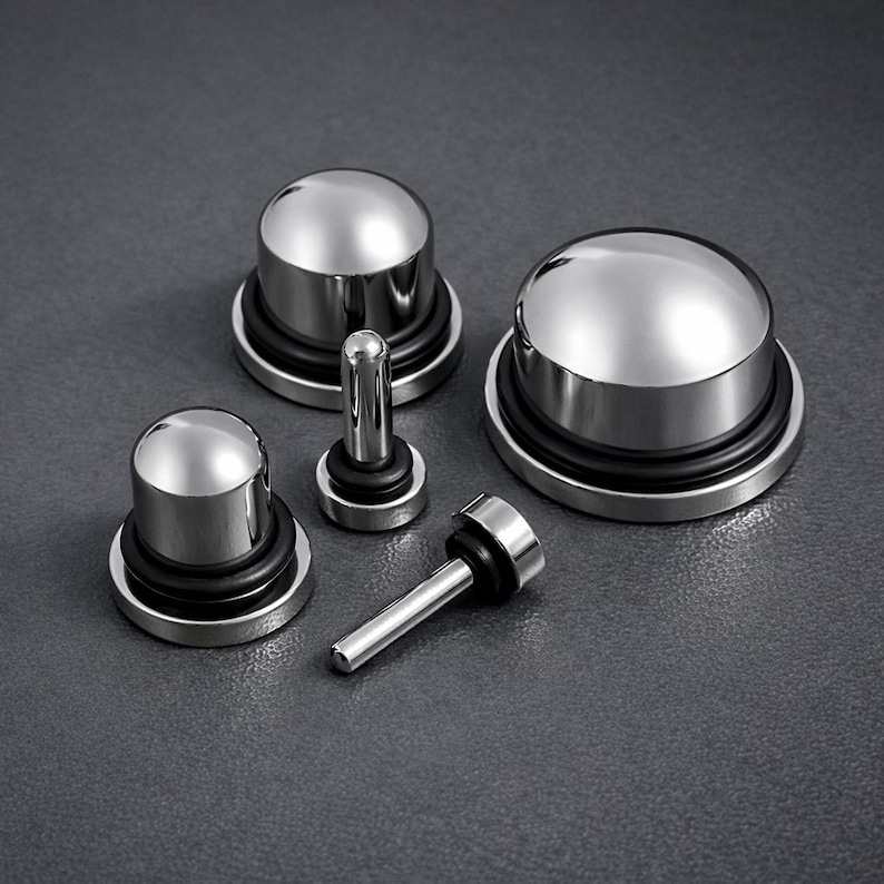 Single Flare Dead Stretching Ear Stretching Kit | 316L Steel Ear Gauges ...