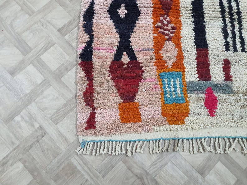 Multicolor Boujaad Rug: Custom Moroccan Berber Wool Carpet - Etsy