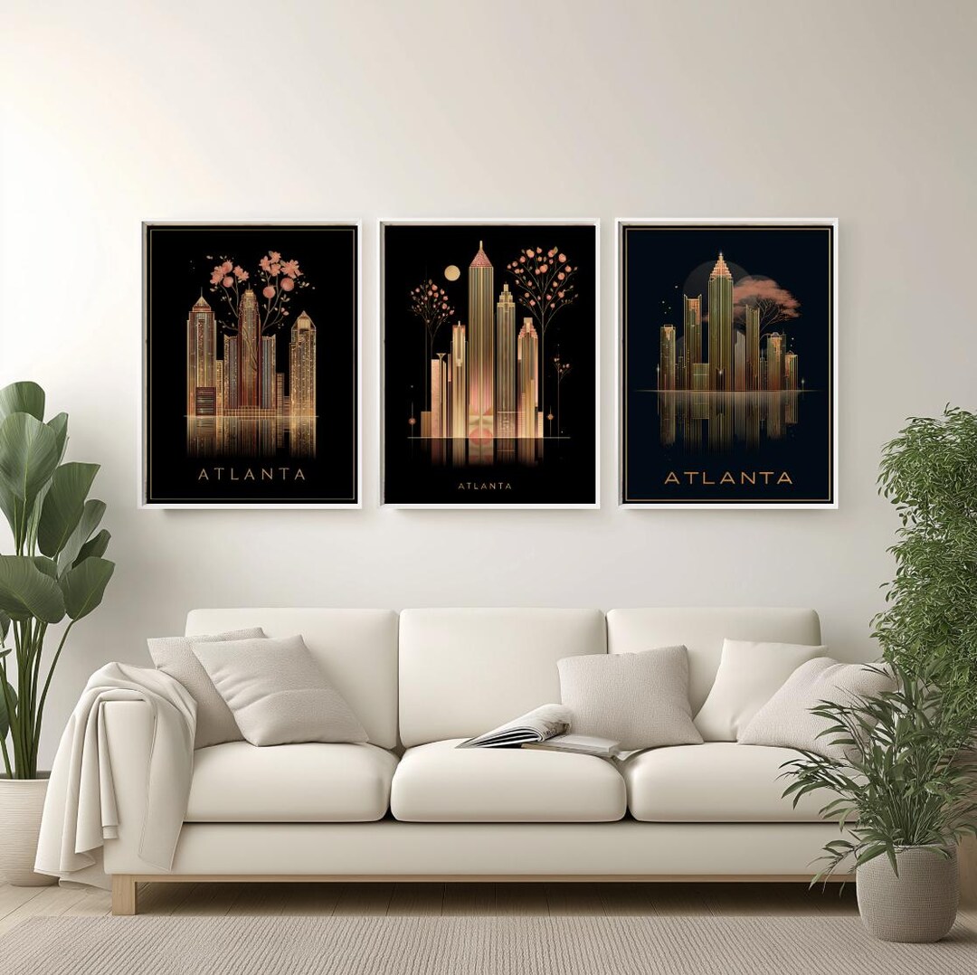 Atlanta Georgia Poster Georgia City Art USA City Print Travel Wall ...