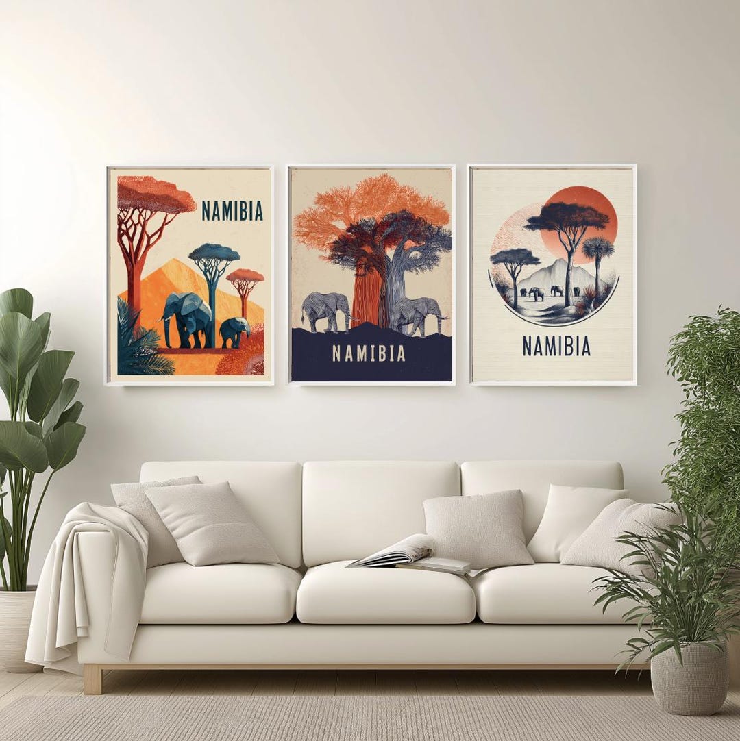 Namibia Country Poster African Art Namibia Print Travel Wall Decor Body ...