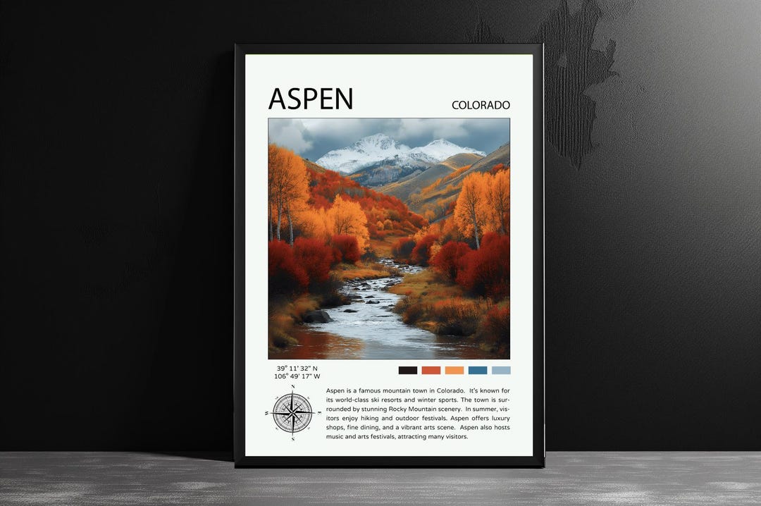 Aspen Forest Colorado Travel Poster – Ai-generated Wall Art – Scenic ...