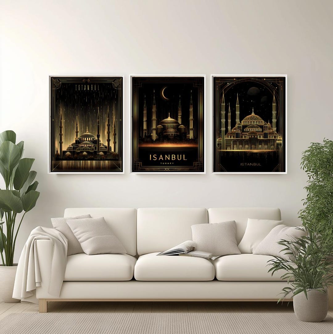 Art Deco Istanbul Hagia Sophia Poster: Vintage Travel Wall Art - Etsy