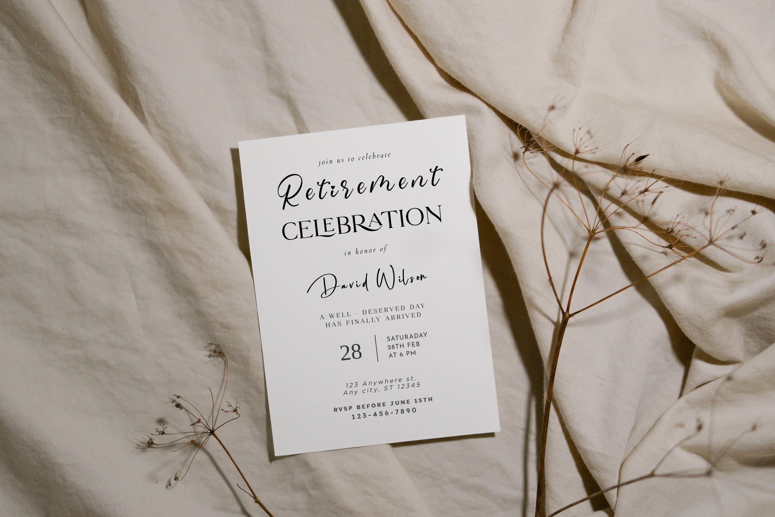 Out of Office Forever Retirement Party Invitation Template, Funny ...