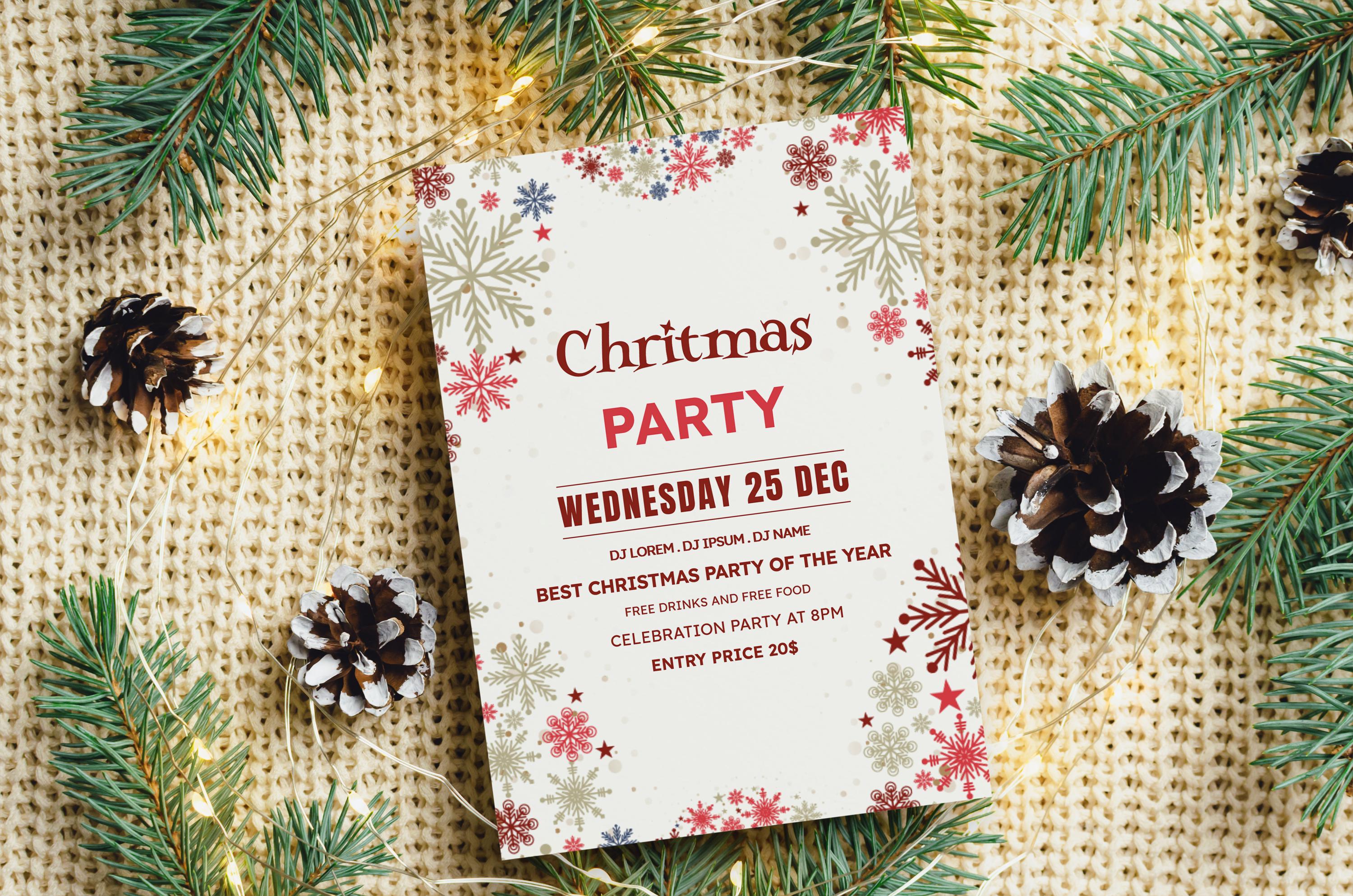 Festive Christmas Party Invitation, Simple and Elegant Design ...