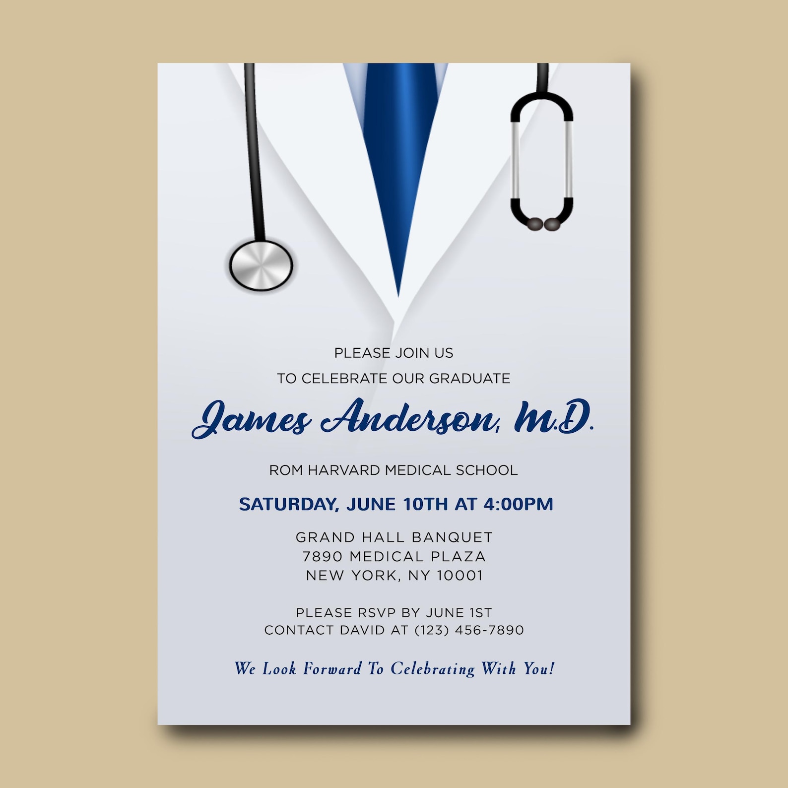 Doctor Graduation Invitation & Announcement | Medical Grad Invite ...