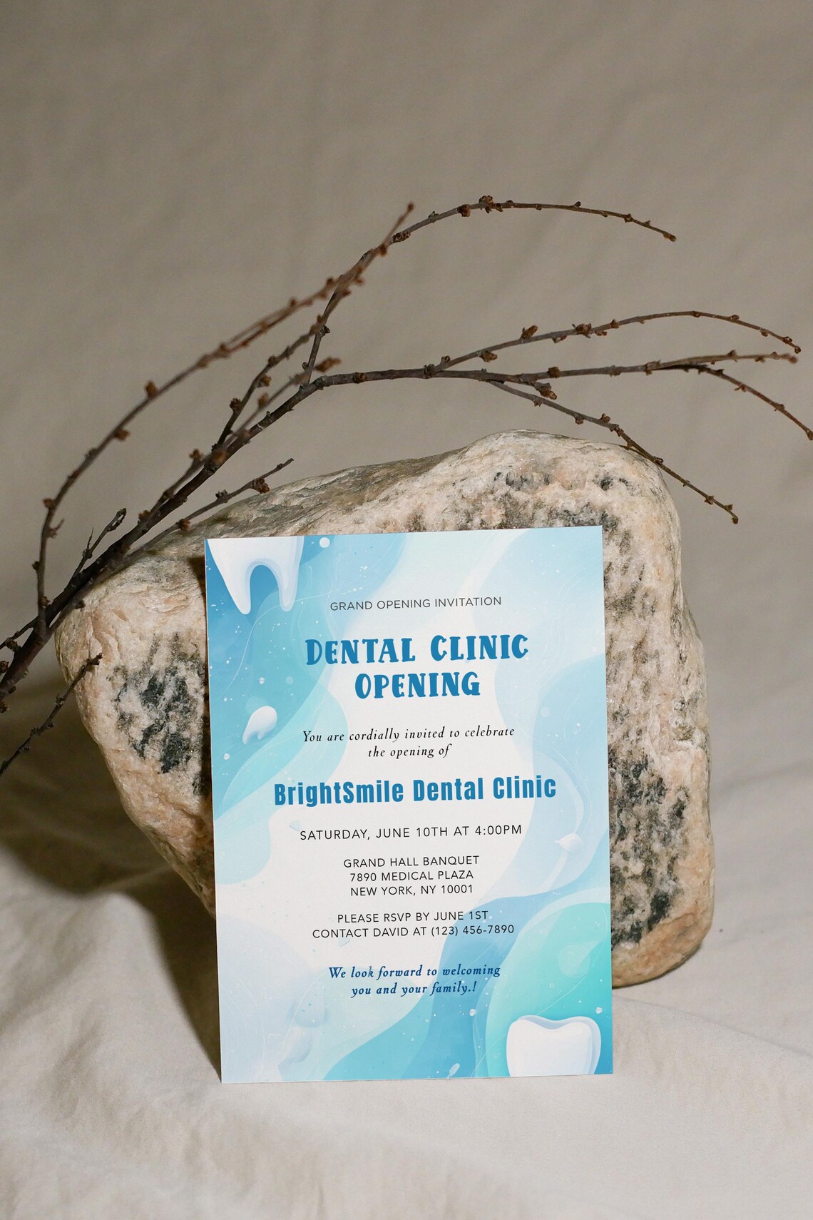 Dental Clinic Opening Invitation Template, Dentist Grand Opening Card ...