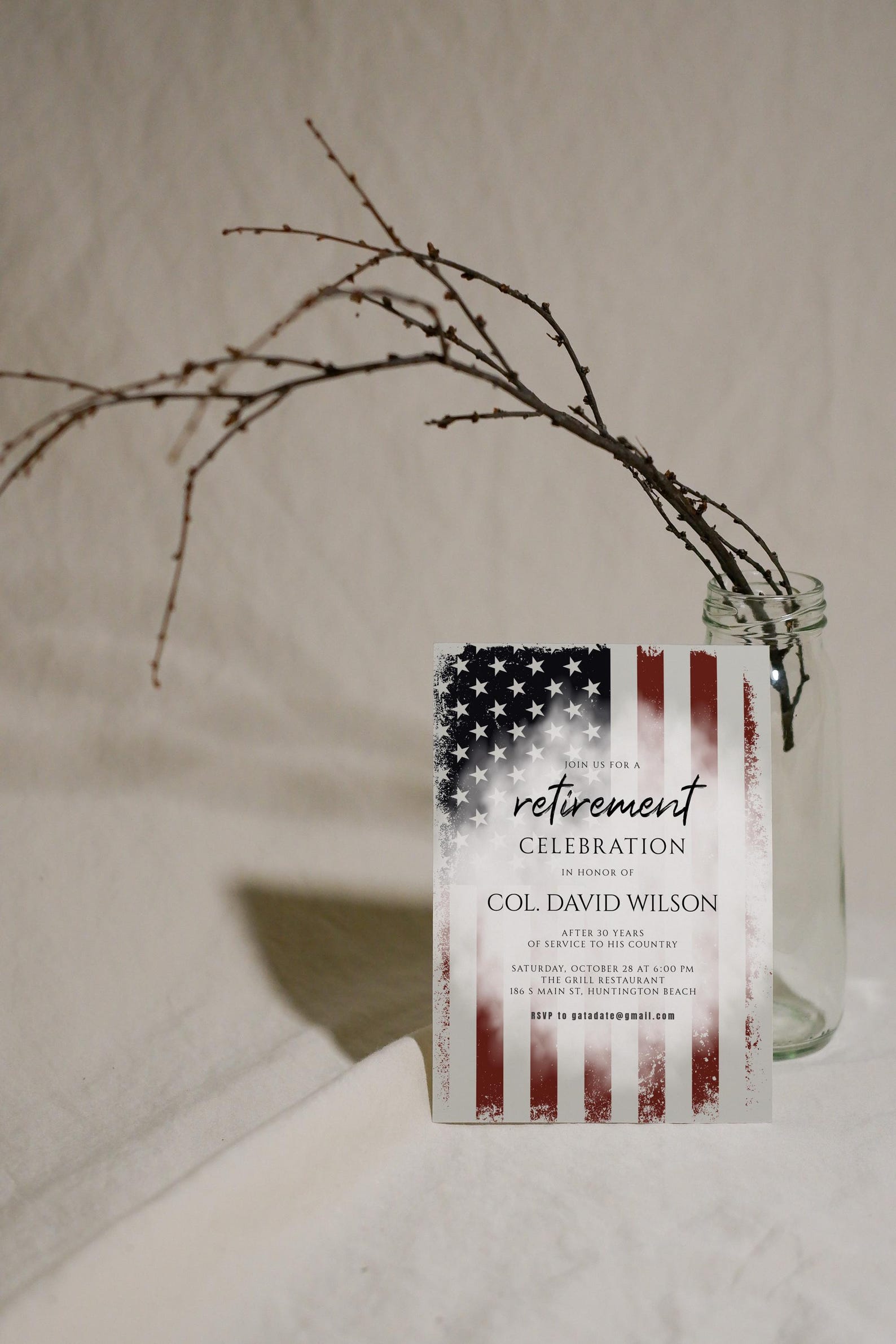 Military Retirement Invitation Template, Colonel | Captain Retirement ...