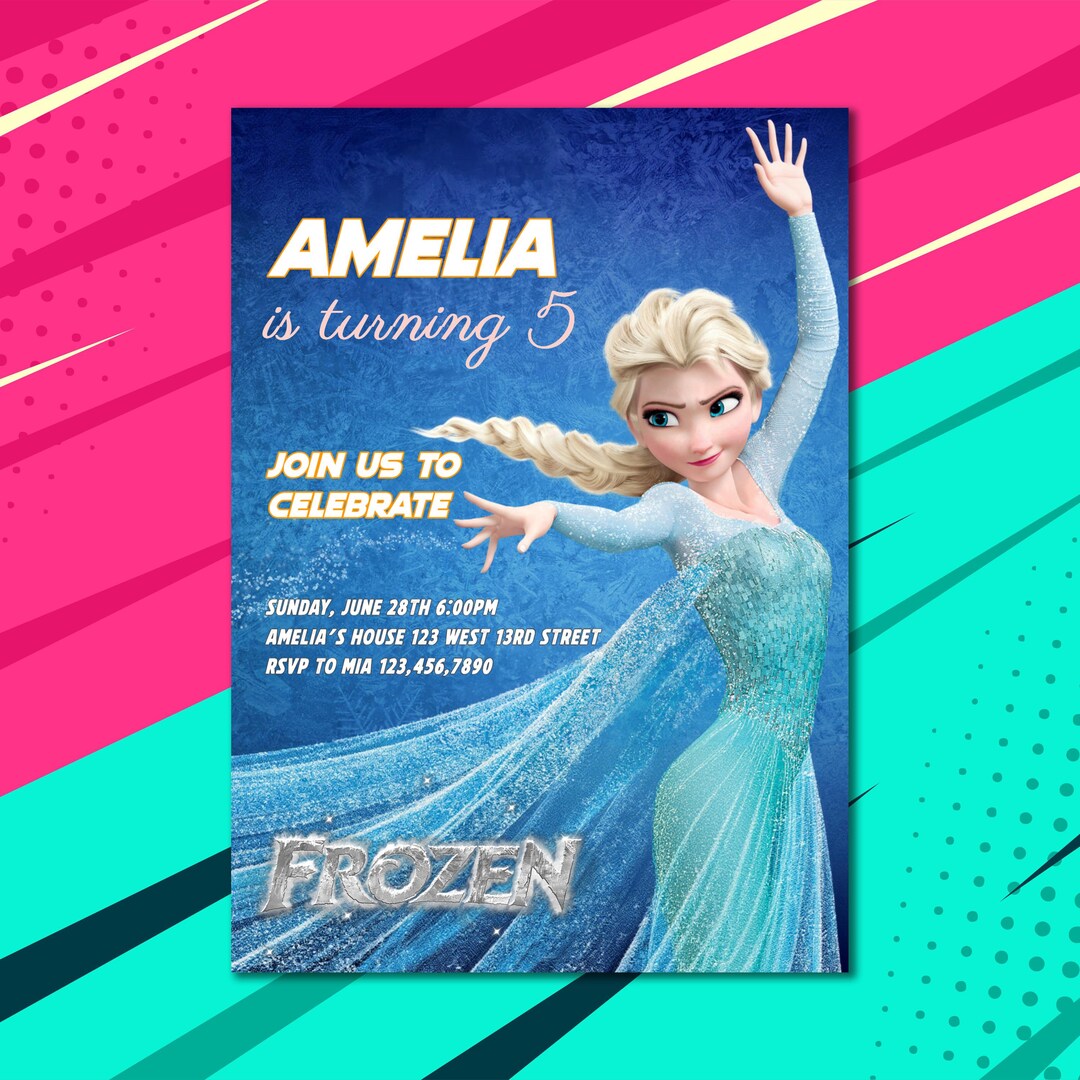 Frozen Birthday Invitation, Elsa Magic Invite, Ice Queen Celebration ...