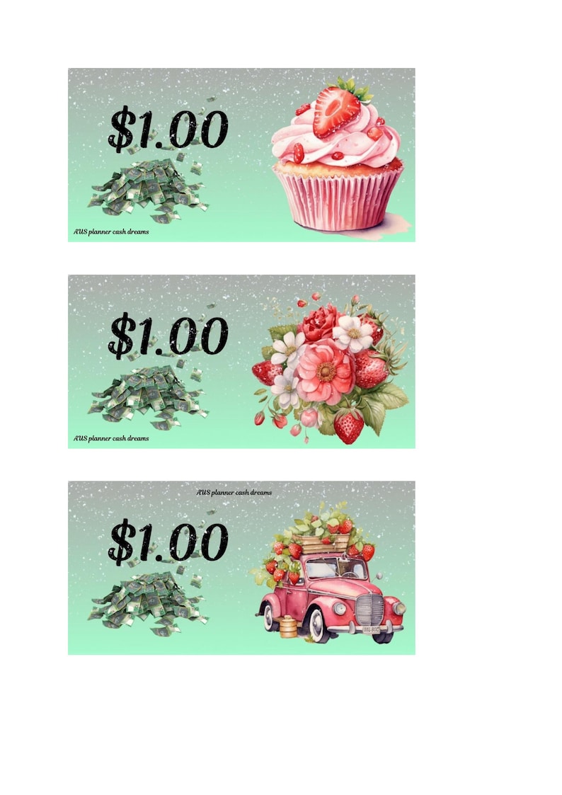 1.00 Dollar STRAWBERRY PROP MONEY - Etsy