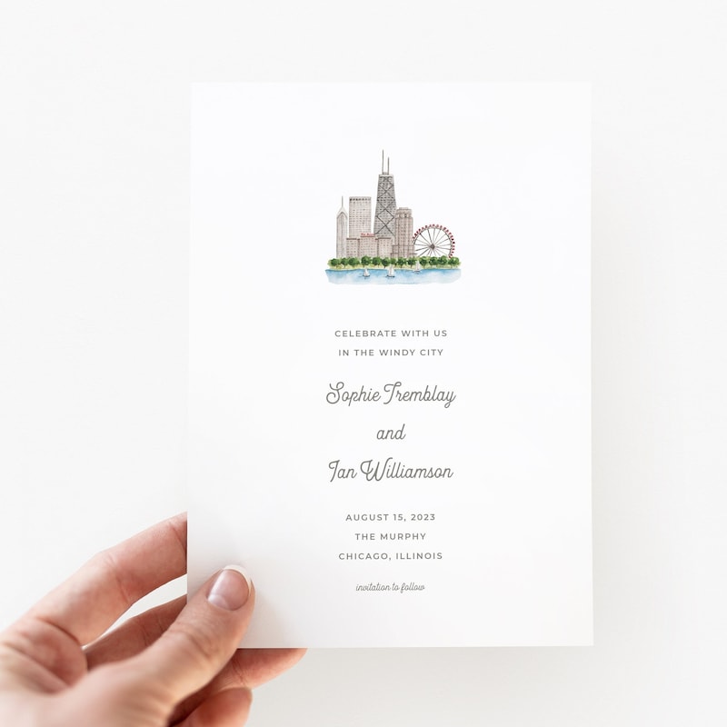 Chicago Invitation - Etsy