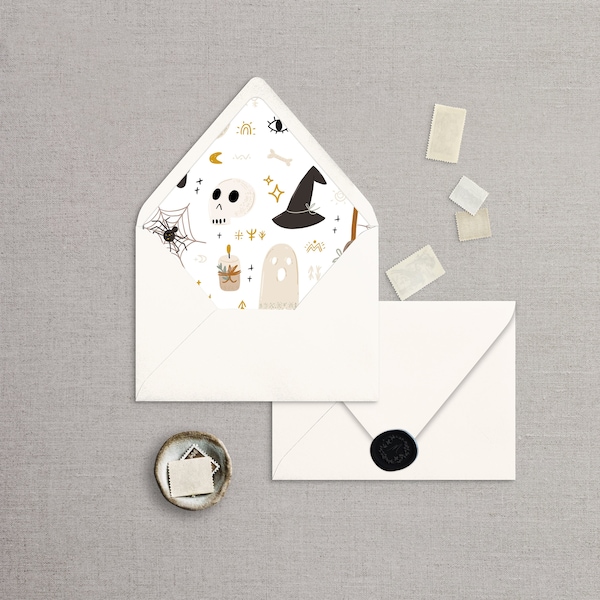 Halloween Envelope Template - Etsy