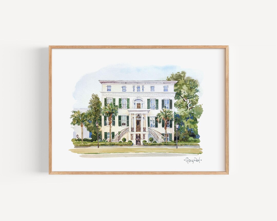 Marion Hatcher Center, Augusta, Georgia, Watercolor Artwork, Wedding ...
