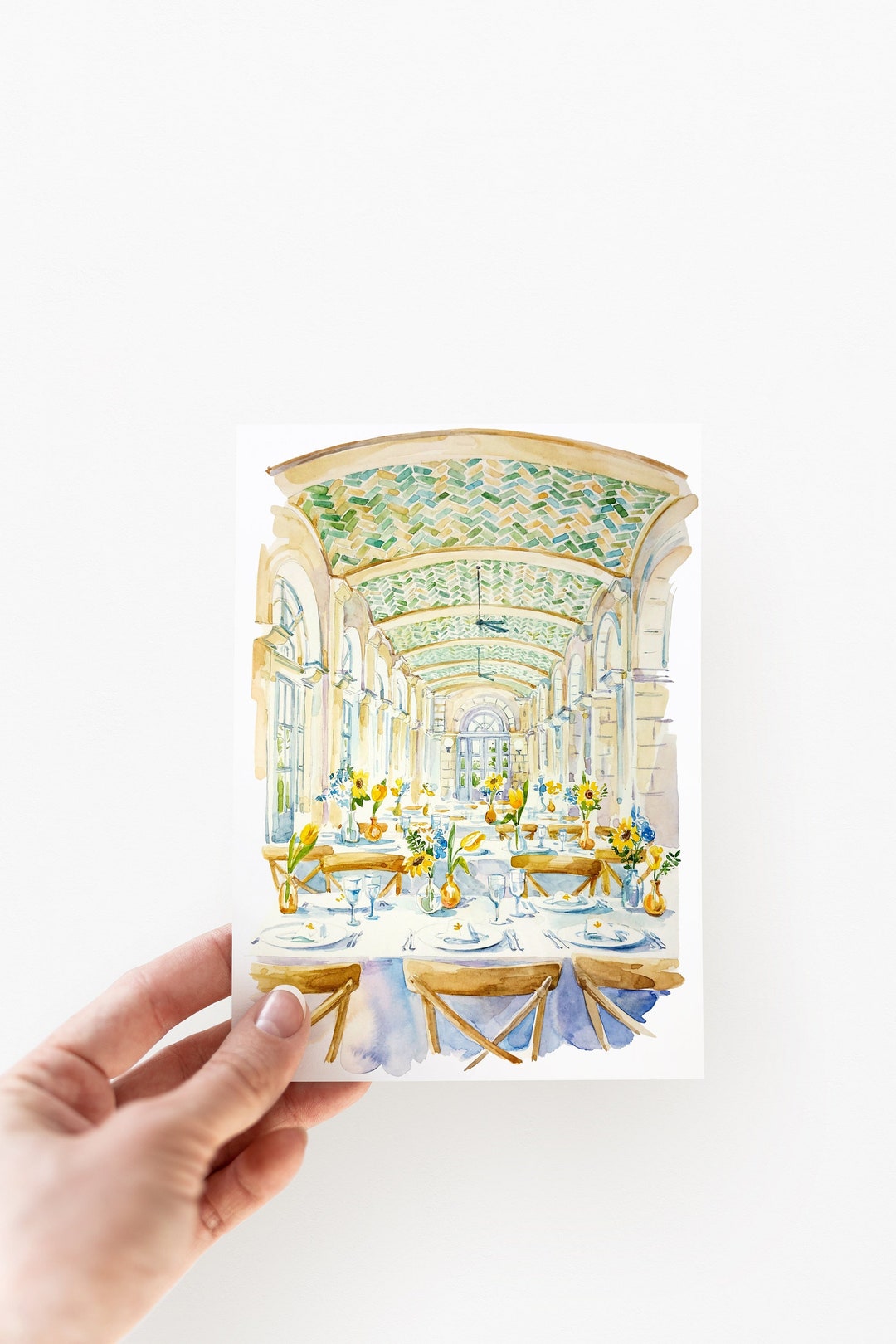 Watercolor Interior Painting, Commissioned Artwork, Bespoke Venue ...