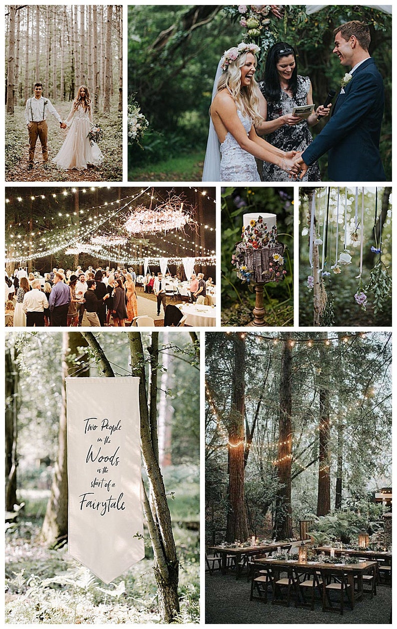 Woodland Save the Date Boho Forest Invitation - Etsy