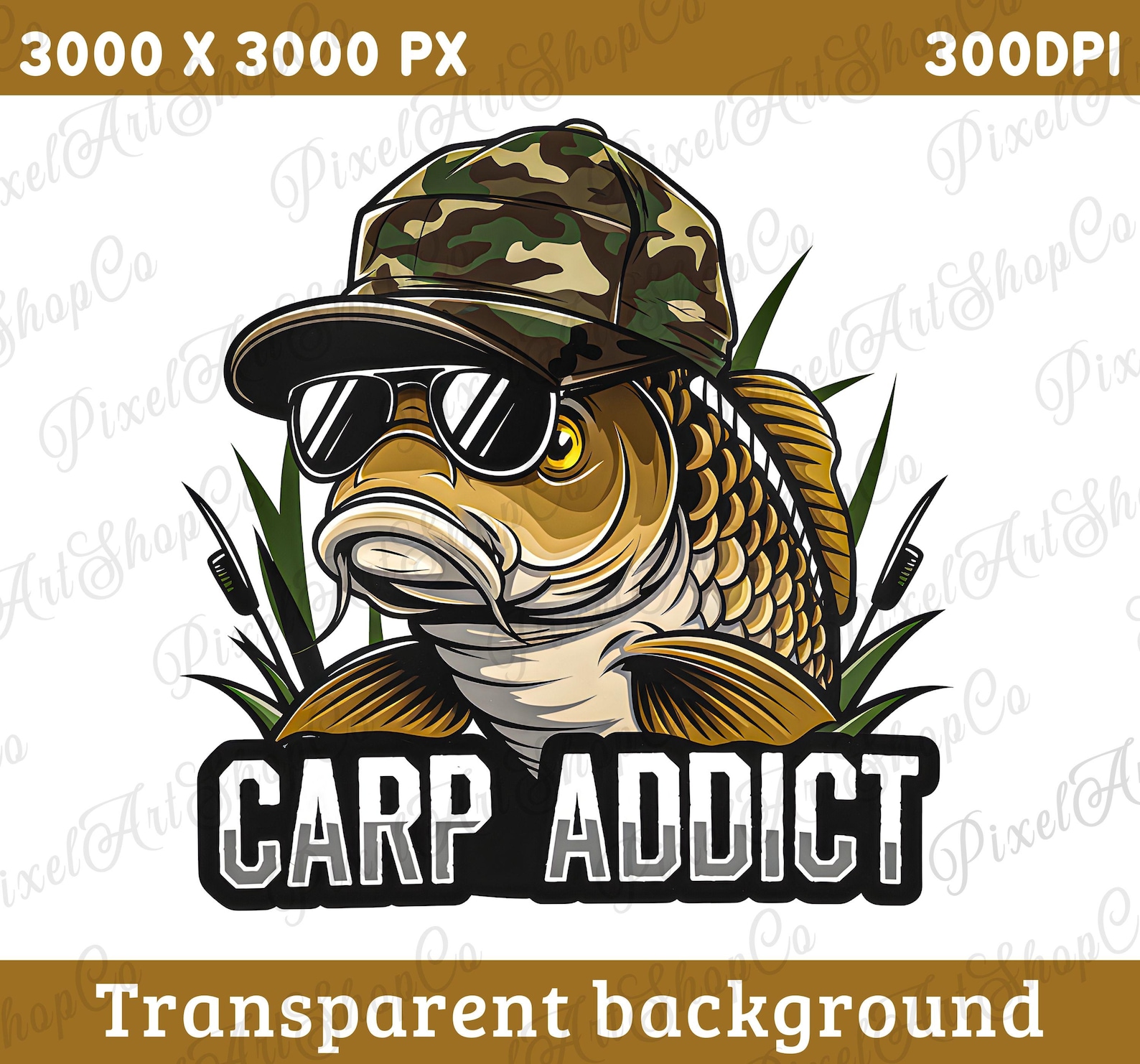 Carp Addict Fishing PNG, Funny Carp Fishing Sublimation Design, Jumping ...