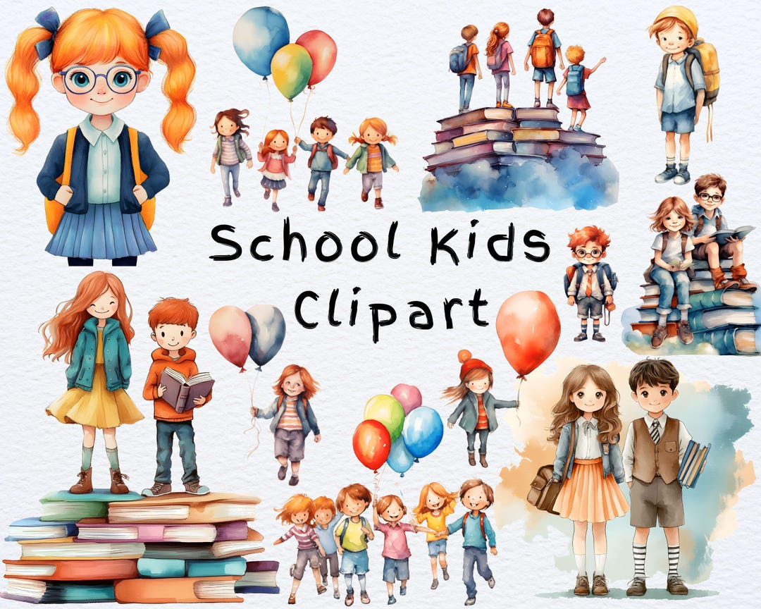 School Kids Clipart - Back to School Clipart, School Student ...