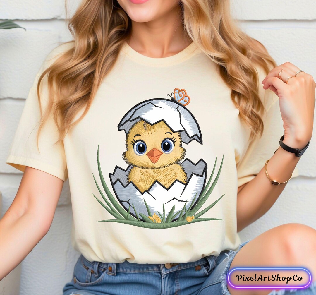 Easter Chick Machine Embroidery Design, Cute Baby Chick Embroidery ...