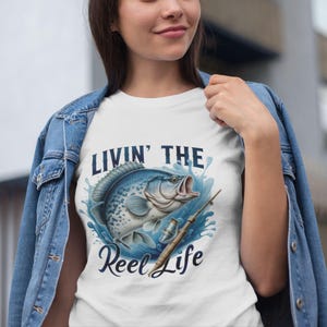 Livin the Reel Life Sublimation Design, Fishing Sublimation PNG ...
