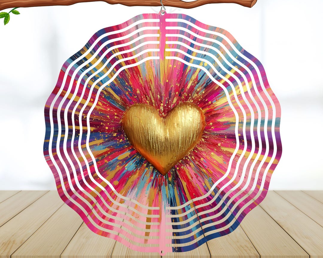 Heart Wind Spinner PNG, Valentine Love Spinner Design, Abstract Heart ...