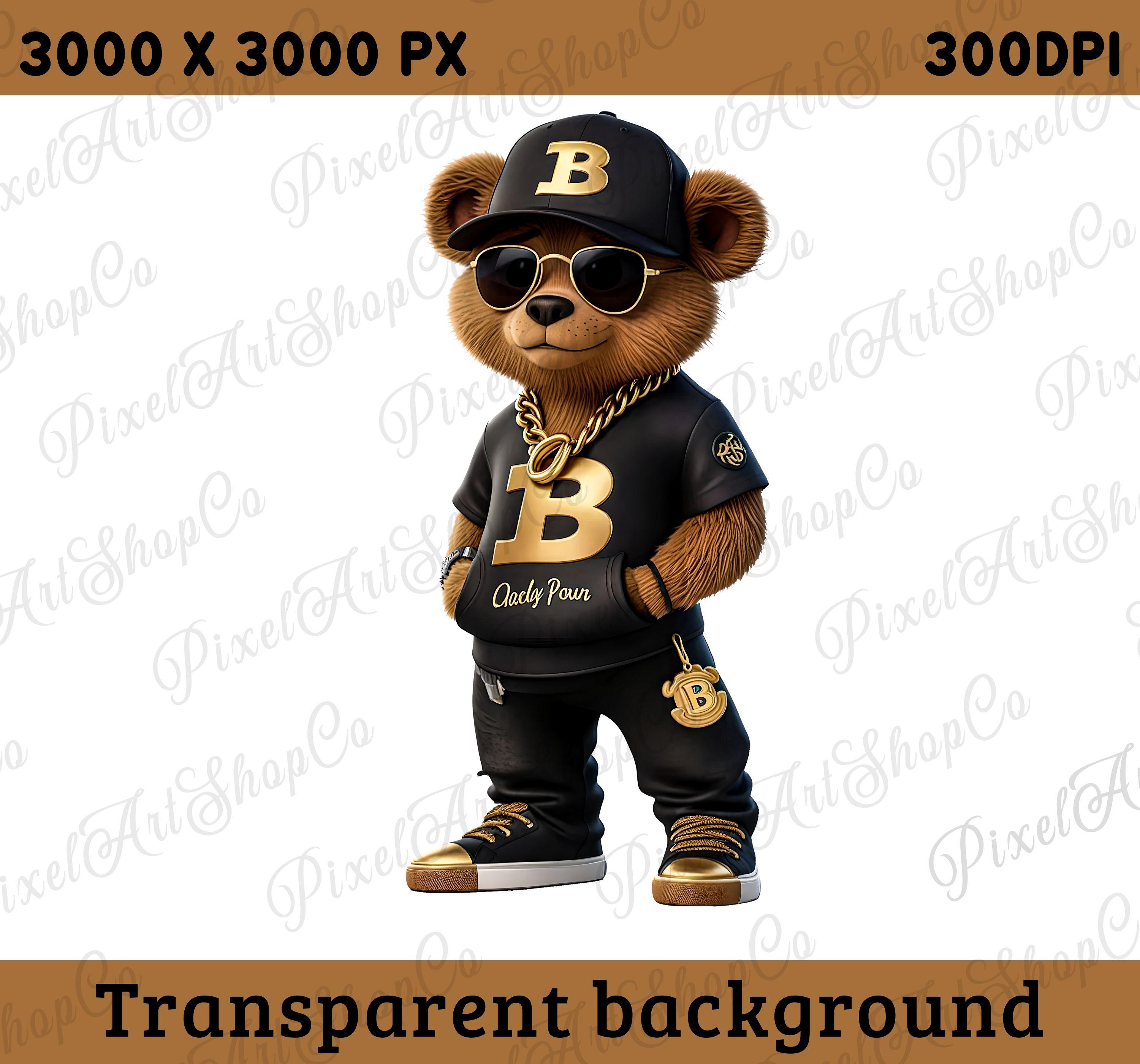 Bear Png, Watercolor Cool Bear, Rapper Bear Graffiti, Boom Box Street ...
