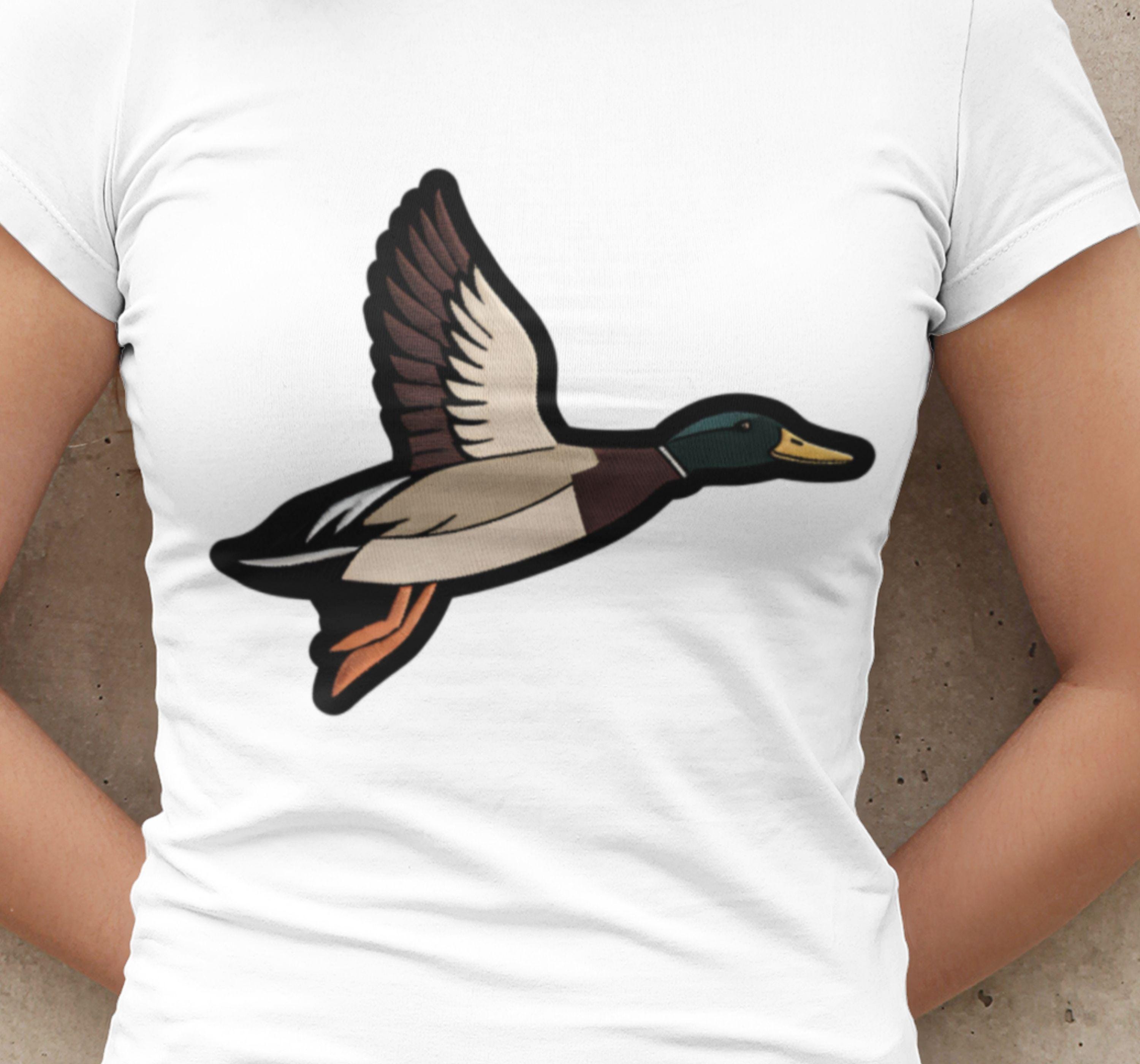 Flying Duck Embroidery Design, Embroidery Pattern for Mallard Duck ...