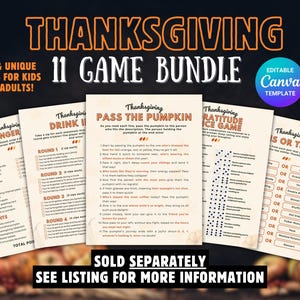 Thanksgiving Games Printable This or That Friendsgiving Party Canva ...
