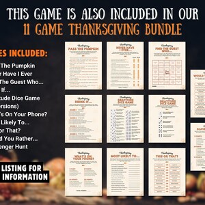 Thanksgiving Games Printable This or That Friendsgiving Party Canva ...