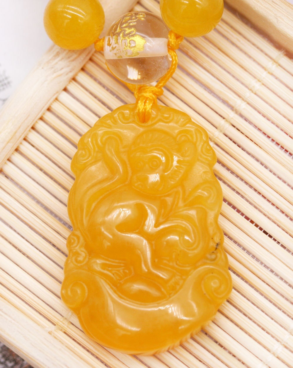 Snake (monkey) Chinese Zodiac Enhancer Necklace - Quartzite, Quartz ...