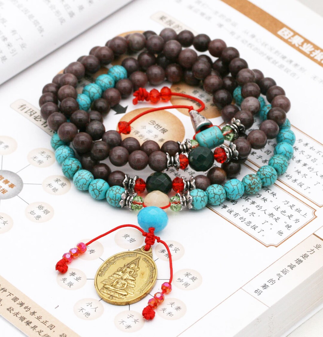 108 Japa Mala JM Aventurine, Turqurenite, Agate, Topaz, Quartzite, and ...