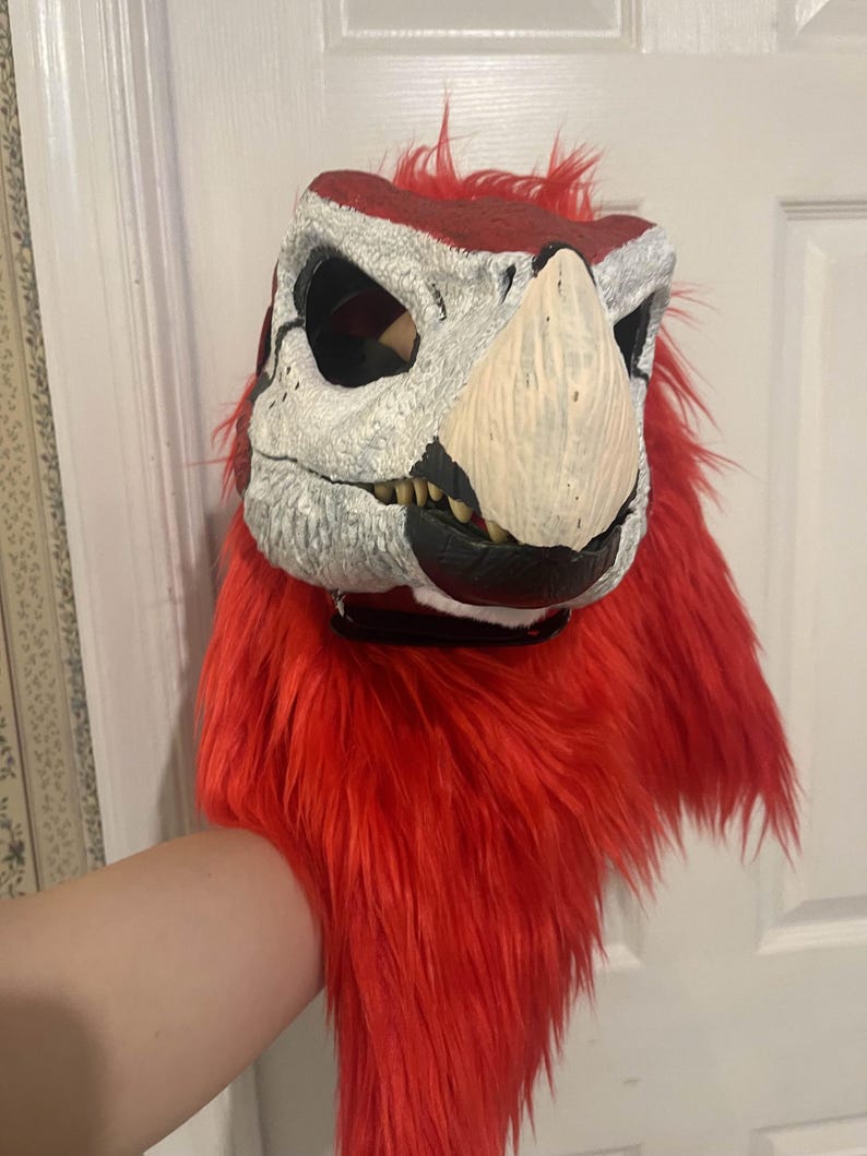 Scarlet Macaw/parrot Dino Mask - Etsy