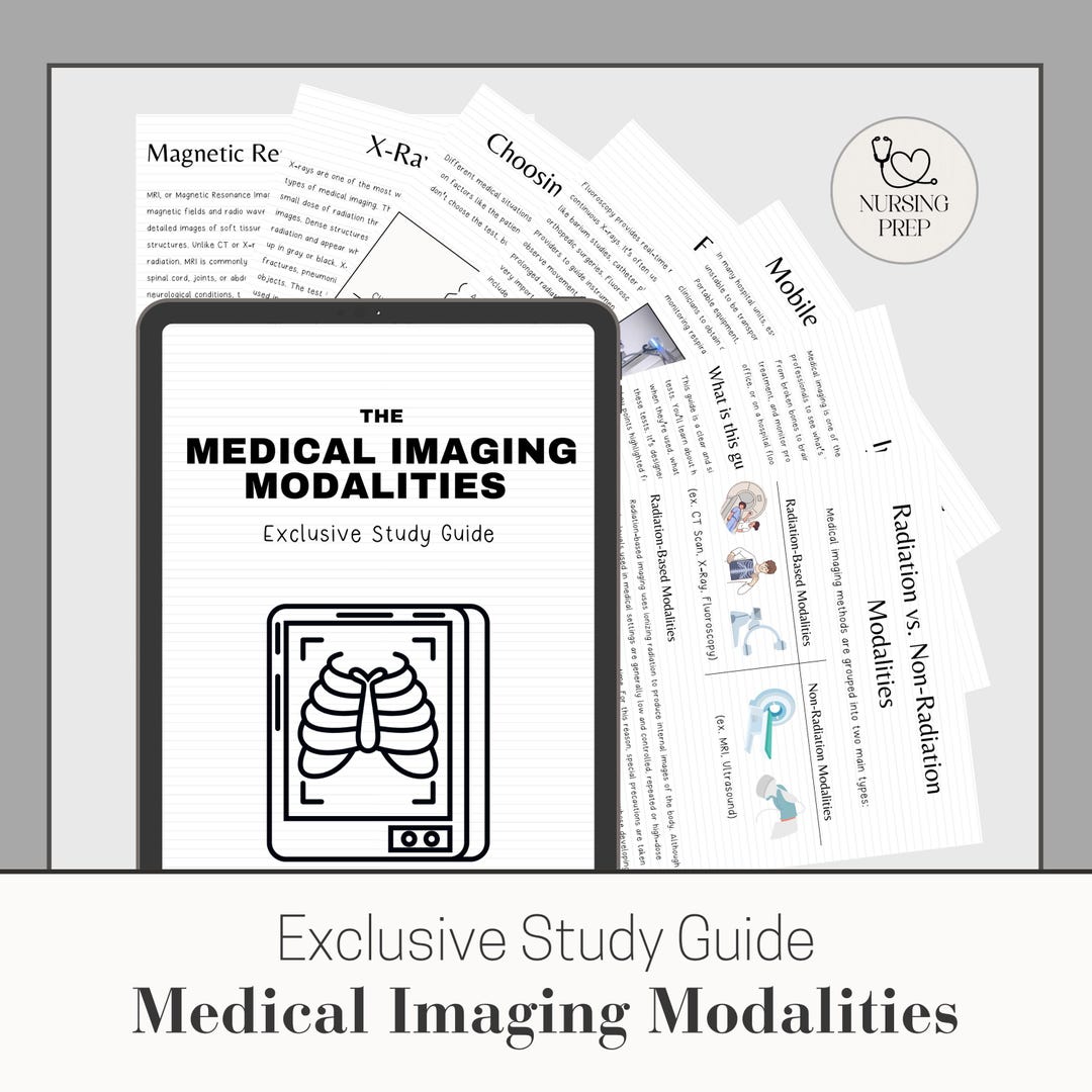 Medical Imaging Modalities Study Guide | Printable PDF | X-ray, CT, MRI ...