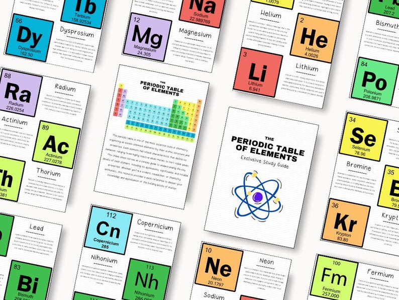 The Periodic Table of Elements Study Guide, Medical Study Guide ...