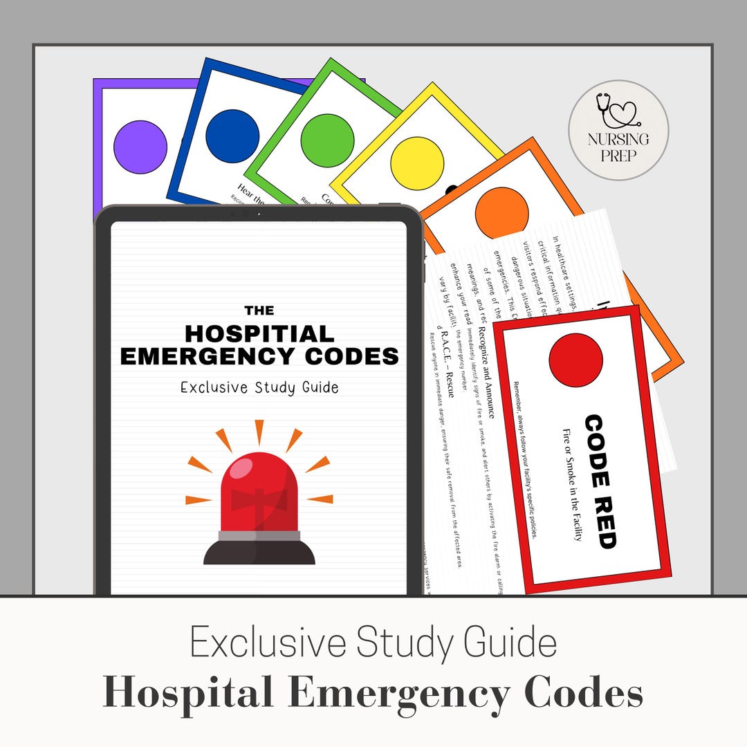 Hospital Codes, Color Codes, Medical Student, Healthcare Worker, Cheat ...