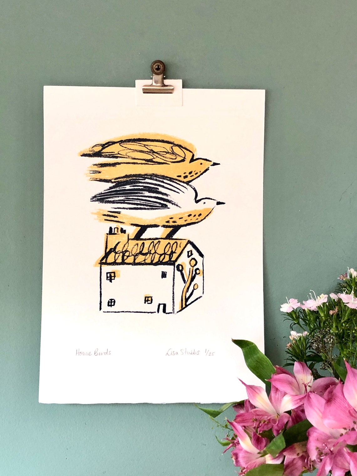 Home Birds Original Handprinted Screenprint Wall Art - Etsy