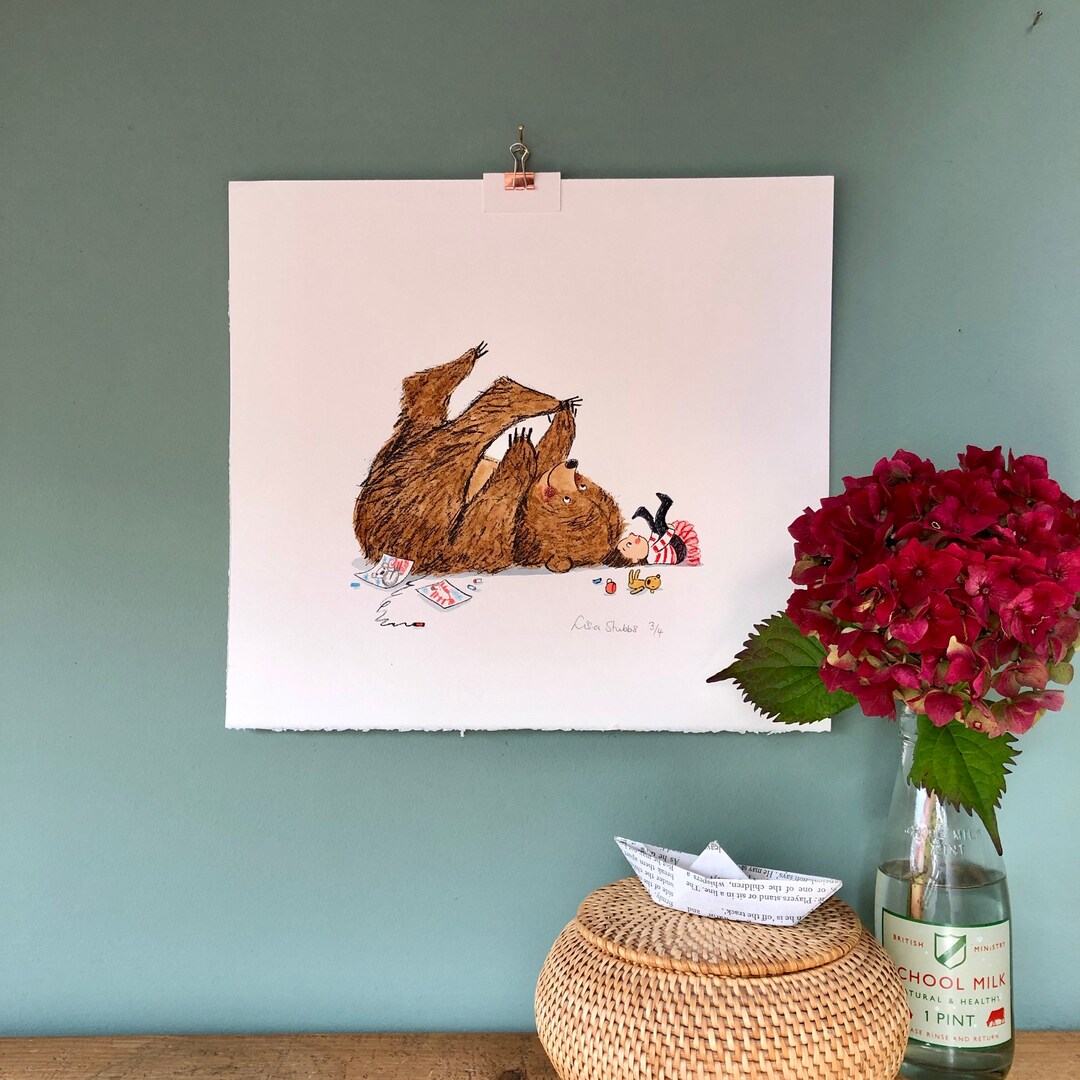 Children's Original Book Illustration From Lily and Bear 'grumpy Feet ...