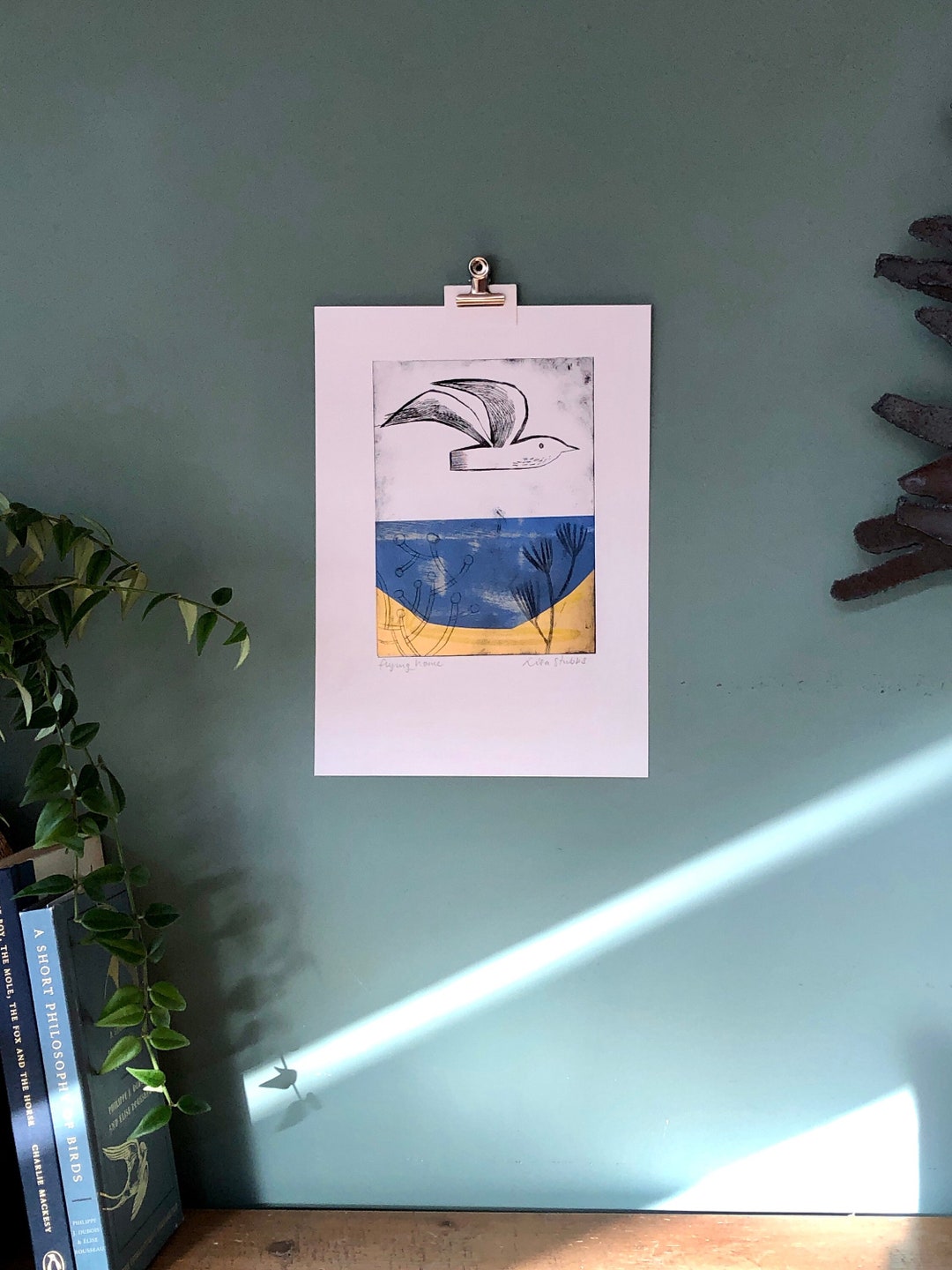 Flying Home Original Drypoint Etching Print Wall Art - Etsy