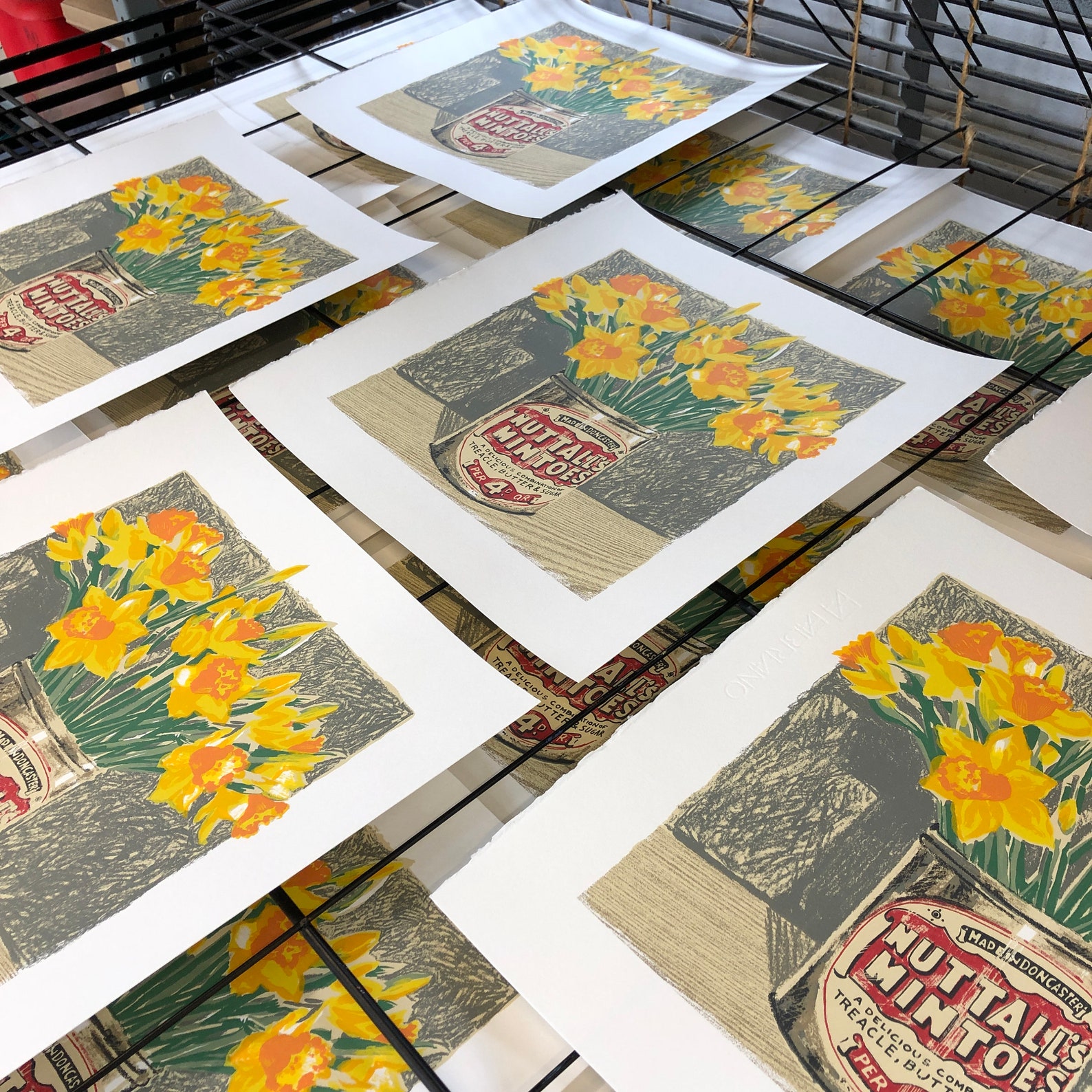 Daffies and Mintoes Original Screen Print Wall Art | Etsy