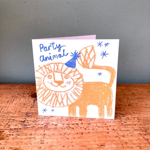 The Flock Original Linocut Greetings Card. | Etsy UK