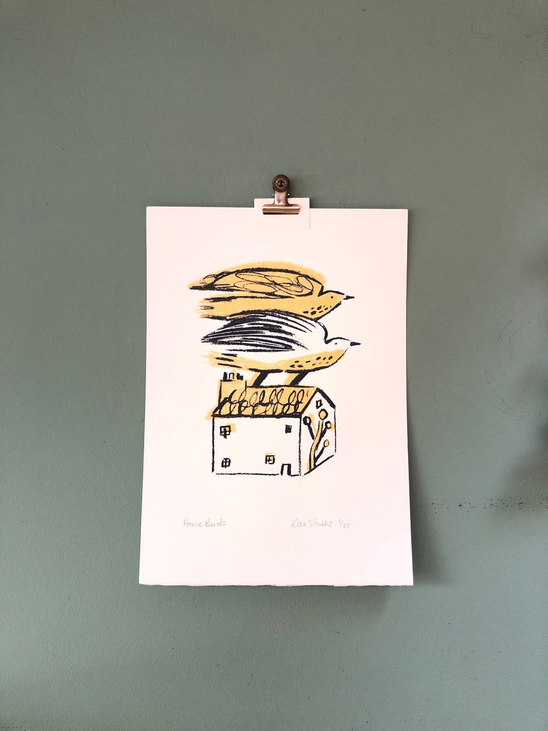 Home Birds Original Handprinted Screenprint Wall Art - Etsy